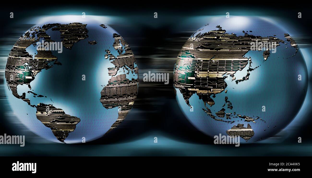 Planet earth global cyberspace hi-res stock photography and images - Alamy