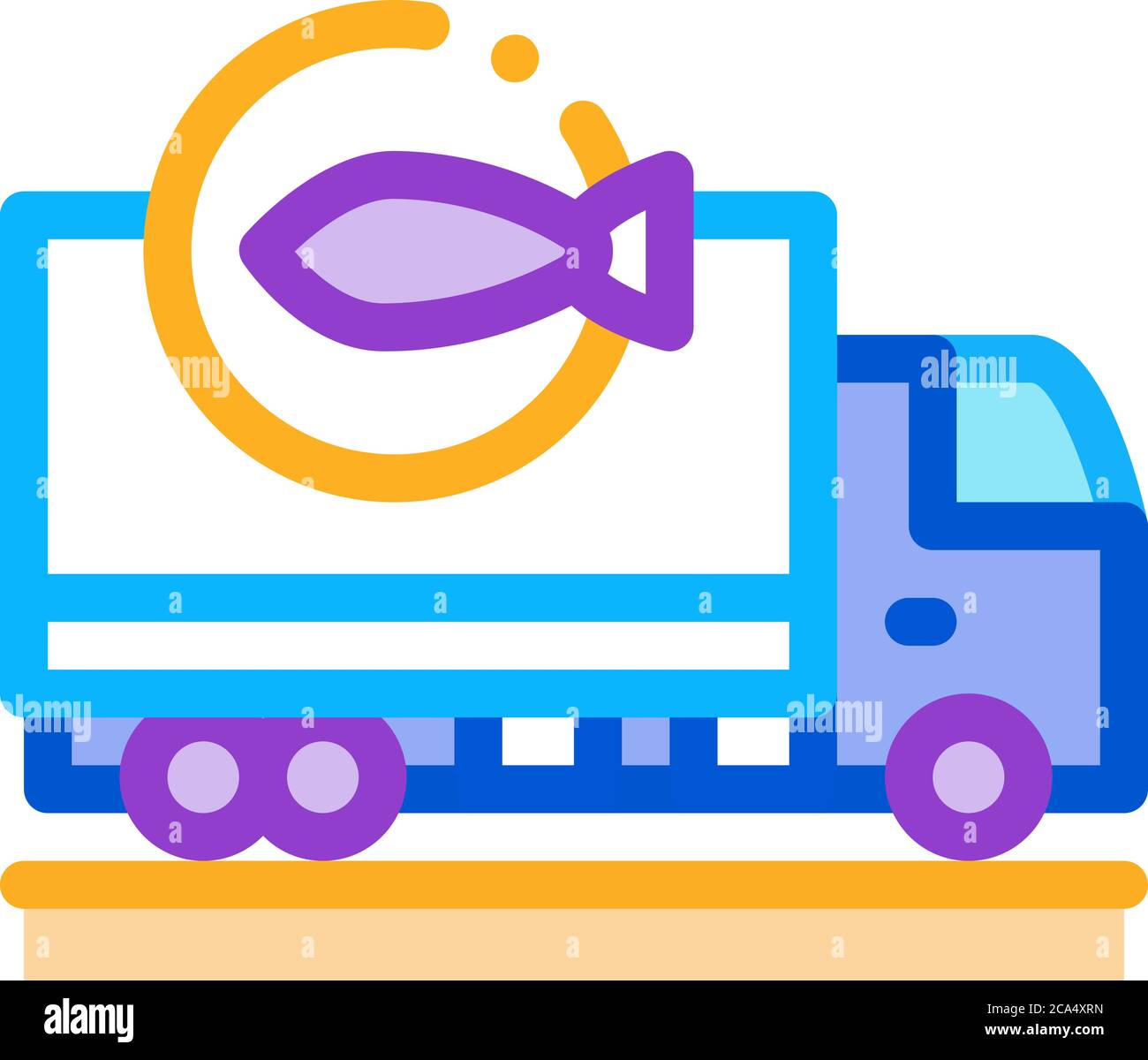 fish delivery icon vector outline illustration Stock Vector Image & Art ...