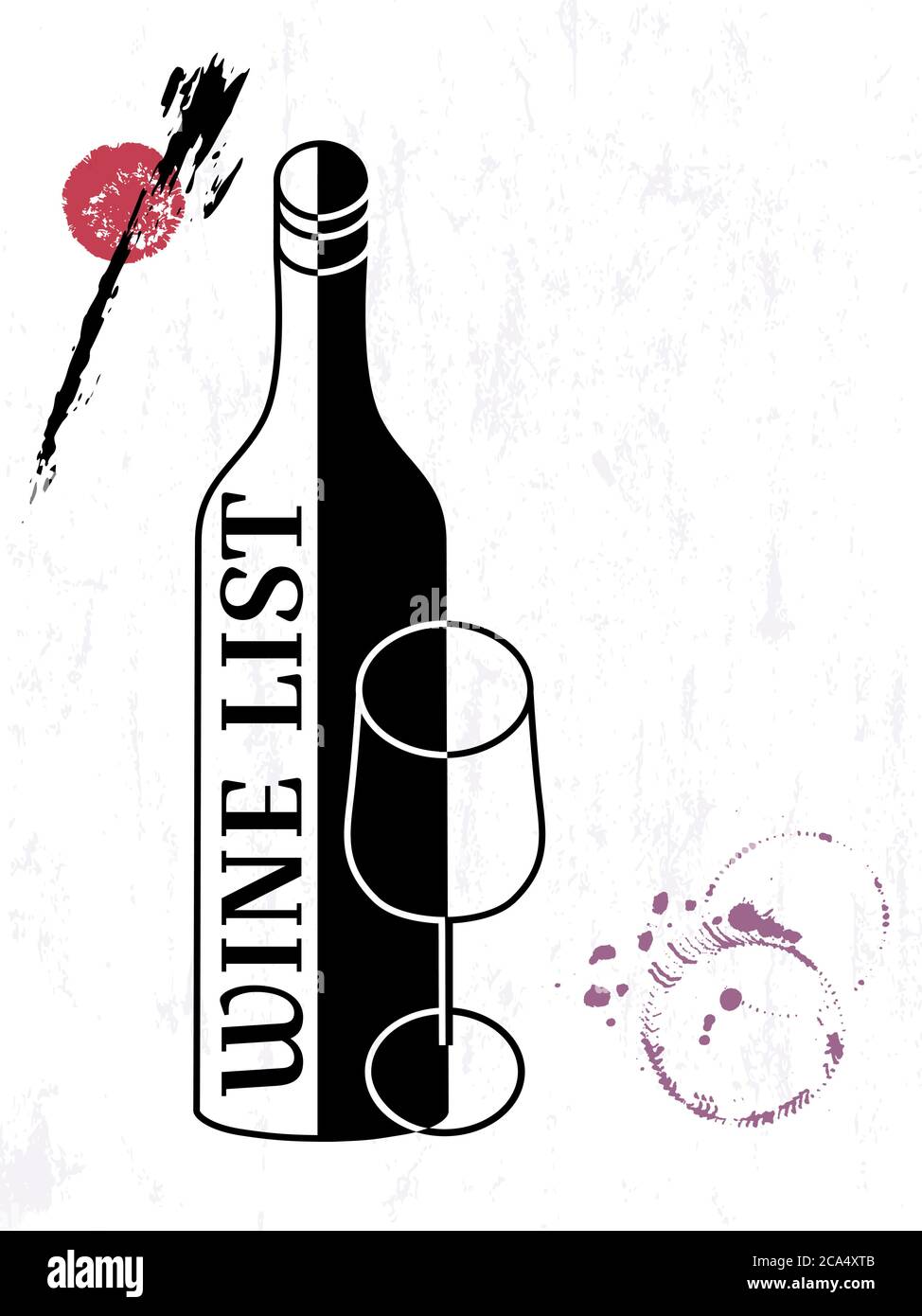 design template for restaurant wine card/list, free copy space Stock ...