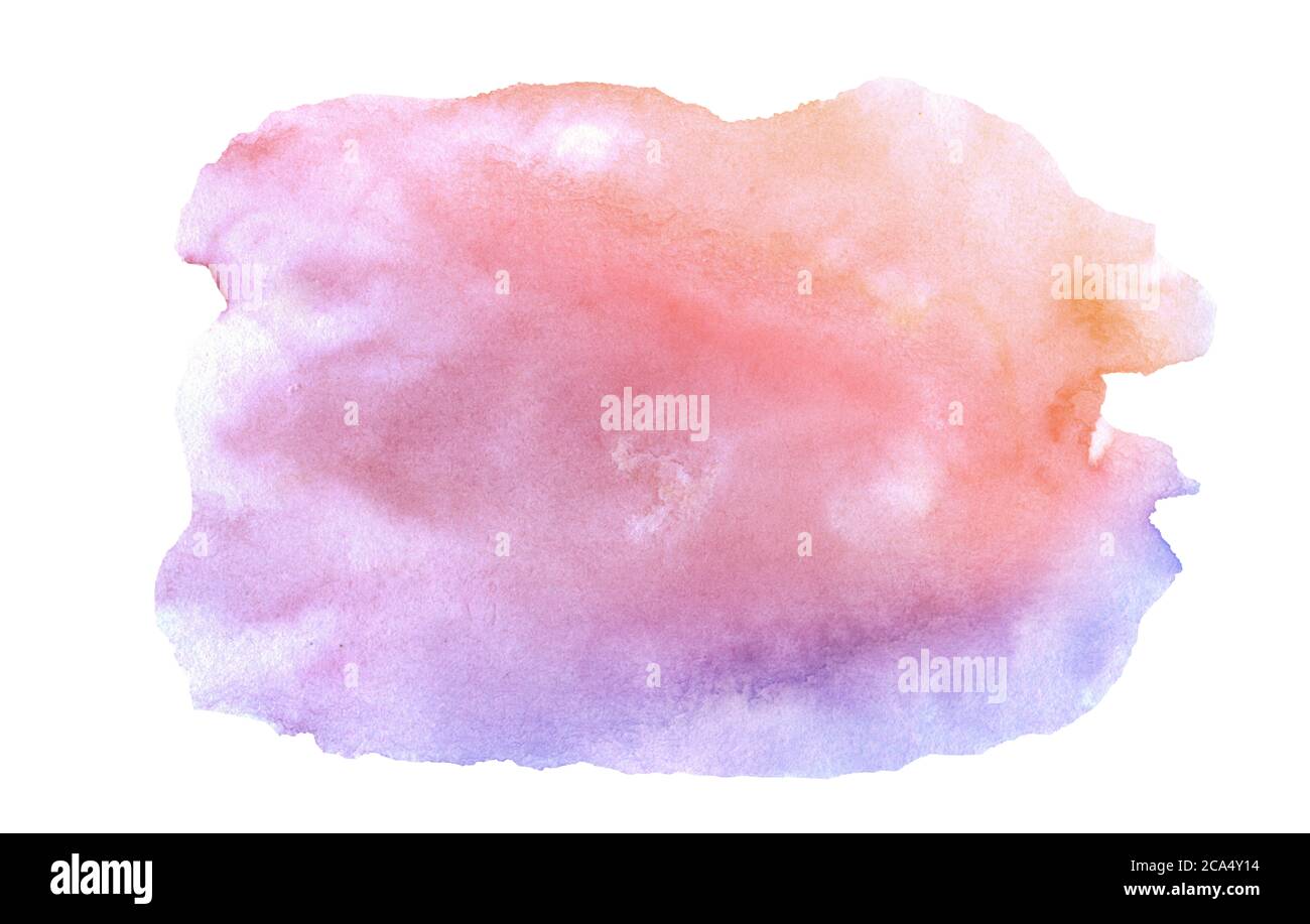 Multicolored watercolor spots in pastel colors on a paper backing ...