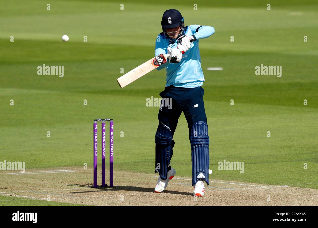 England's Tom Banton bats during the third One Day International match ...