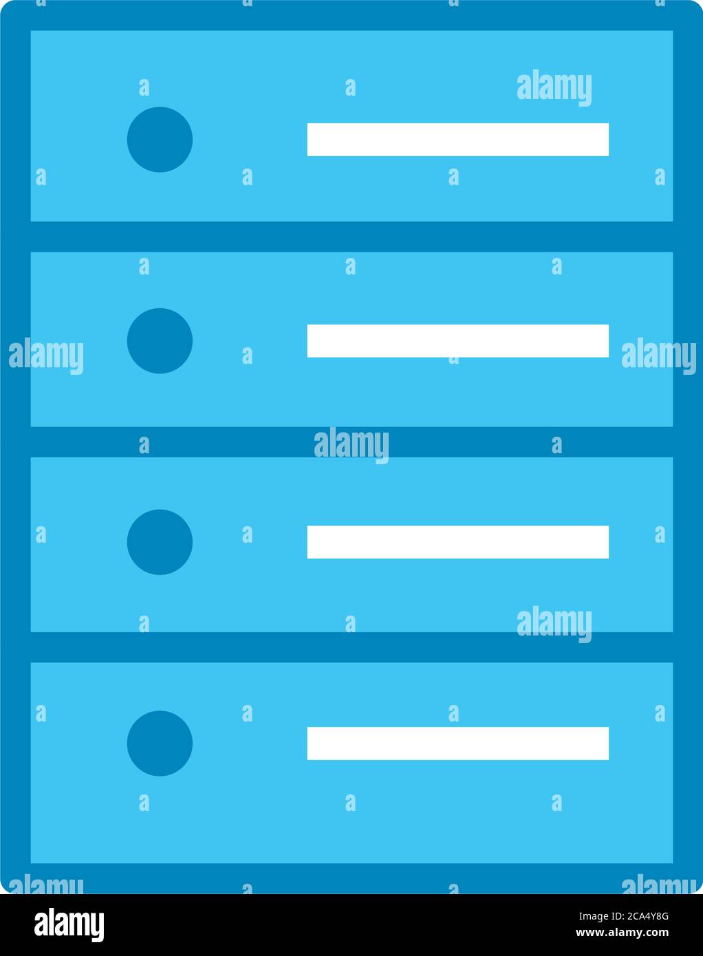 Web hosting line and gradient style icon design, Data center base security system hardware ...