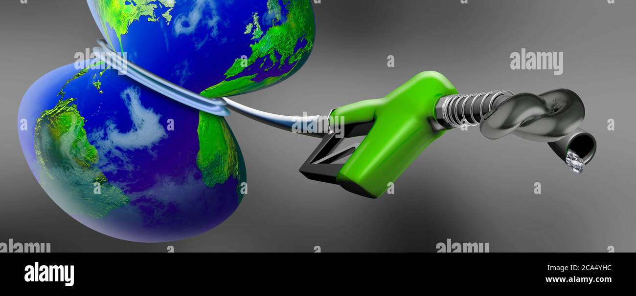 Oil choking earth Stock Photo - Alamy