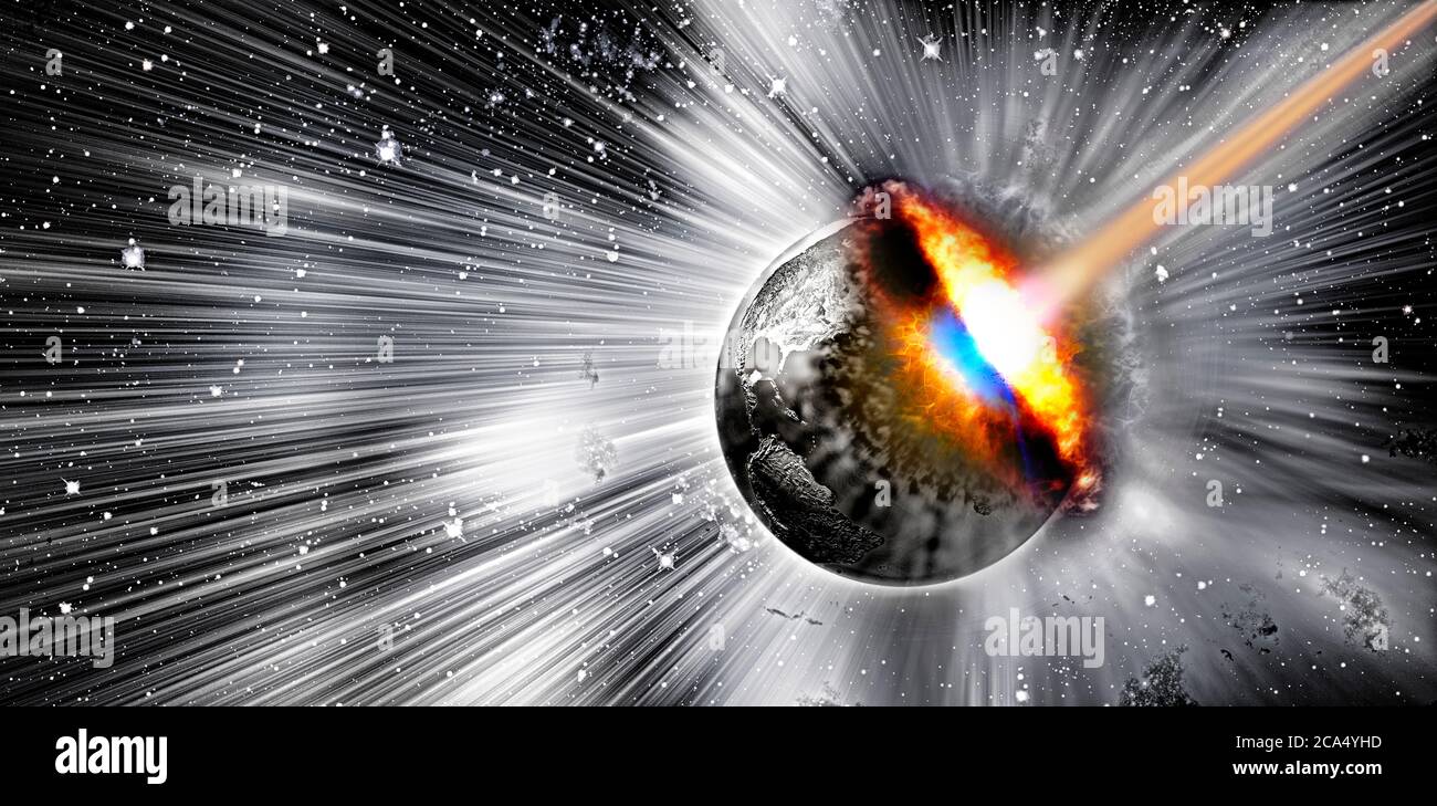 Asteroid hitting earth hi-res stock photography and images - Alamy