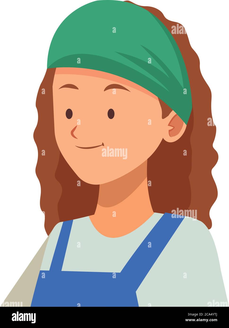 housekeeping female worker avatar character vector illustration design ...