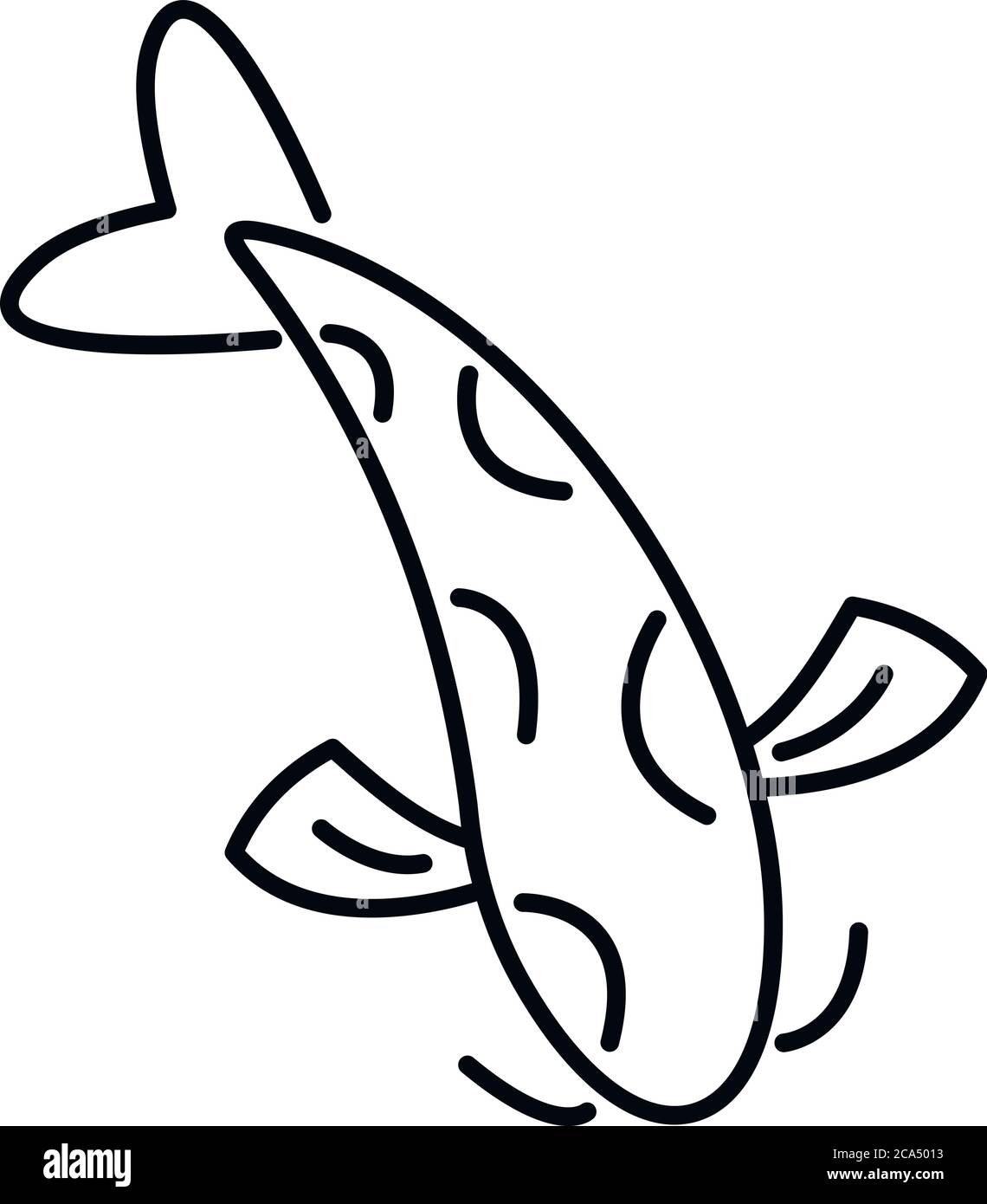 Koi carp icon. Outline koi carp vector icon for web design isolated on ...