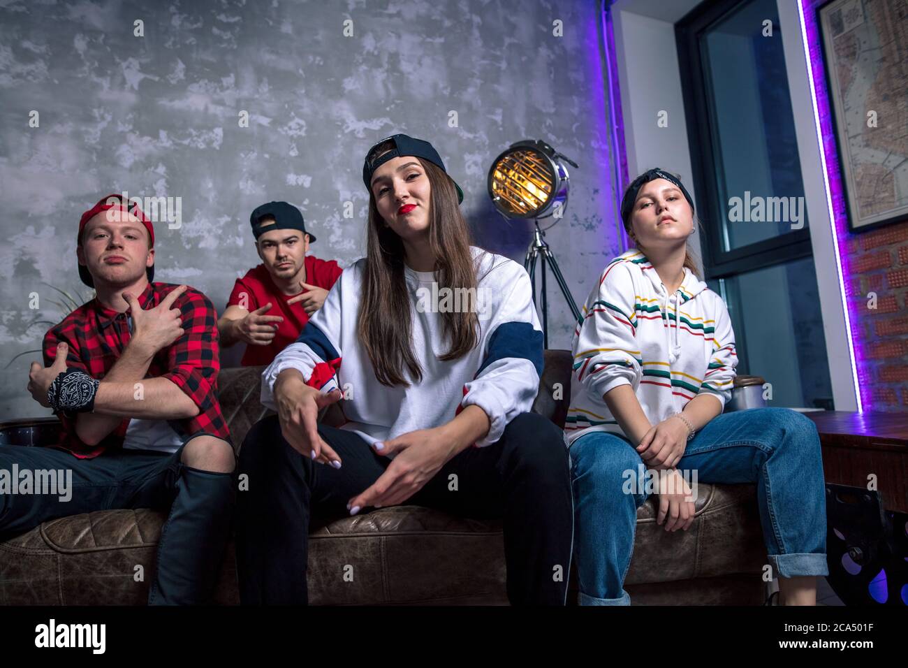 Rap group performance with guitar hi-res stock photography and images ...