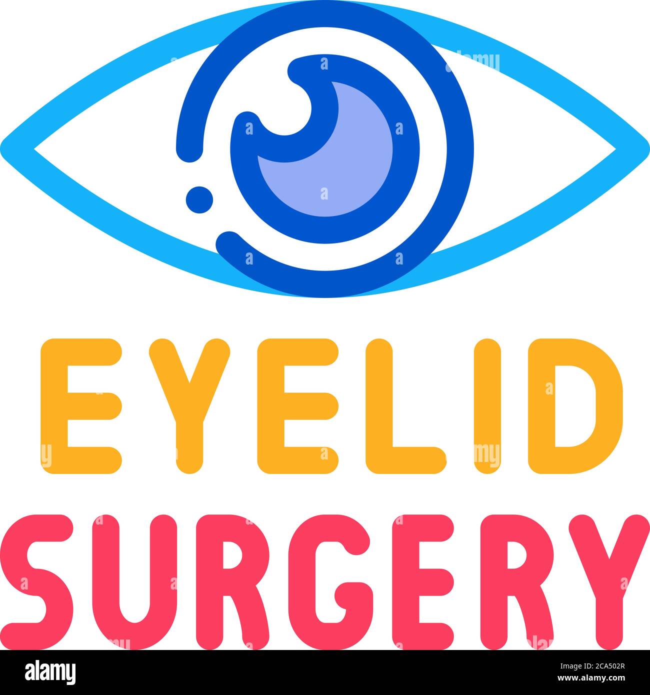 eyelid surgery icon vector outline illustration Stock Vector Image ...
