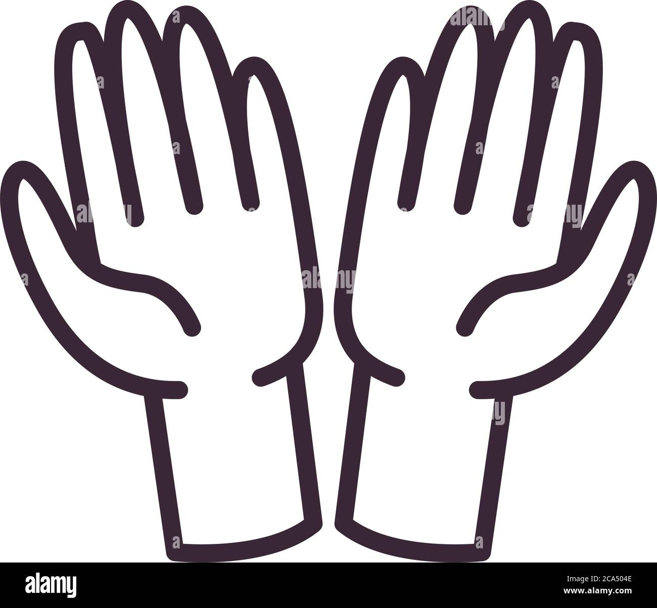 Sign with open hands line style icon design of People arm finger person ...