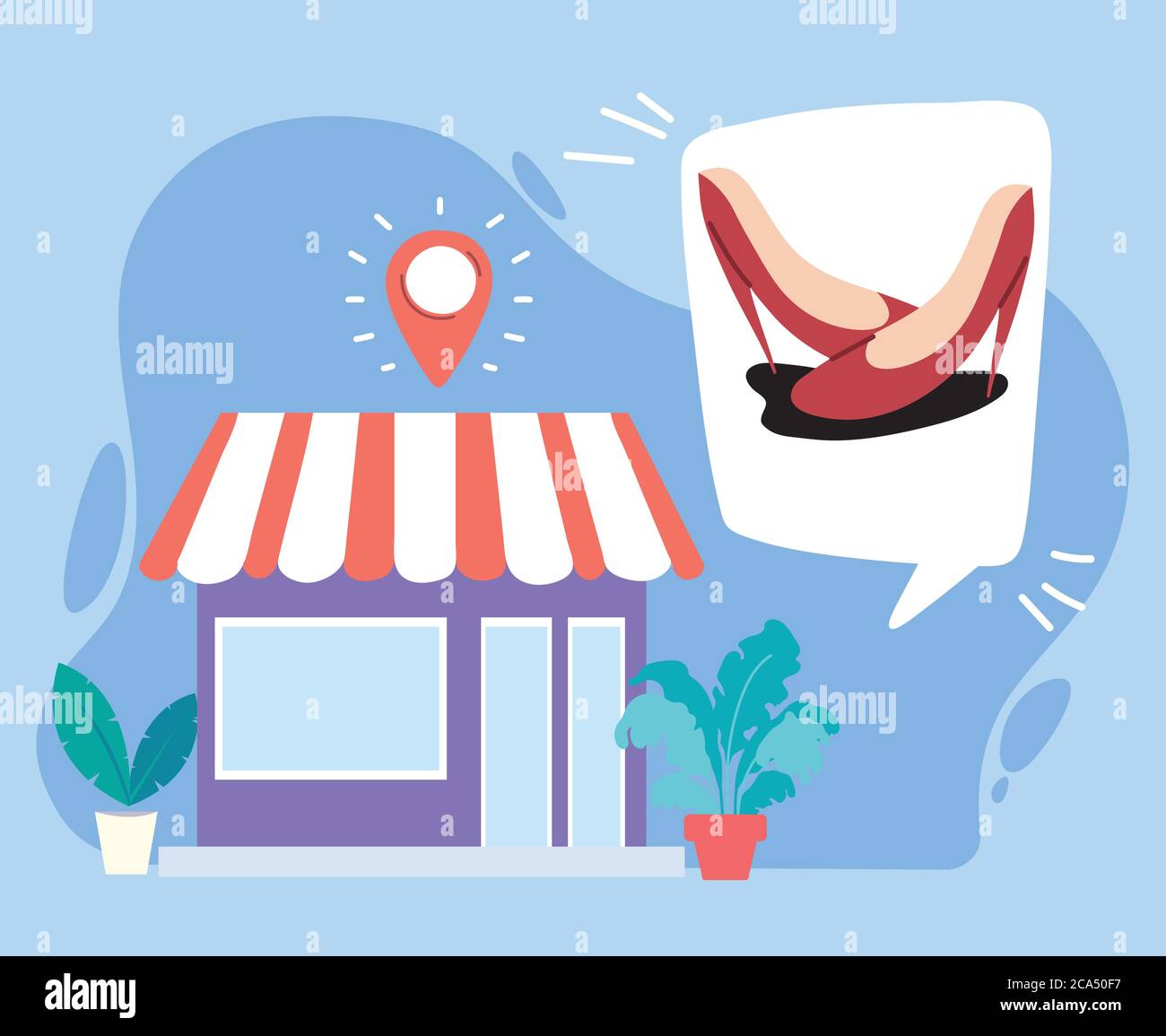 support local businesses and their sales vector illustration design ...