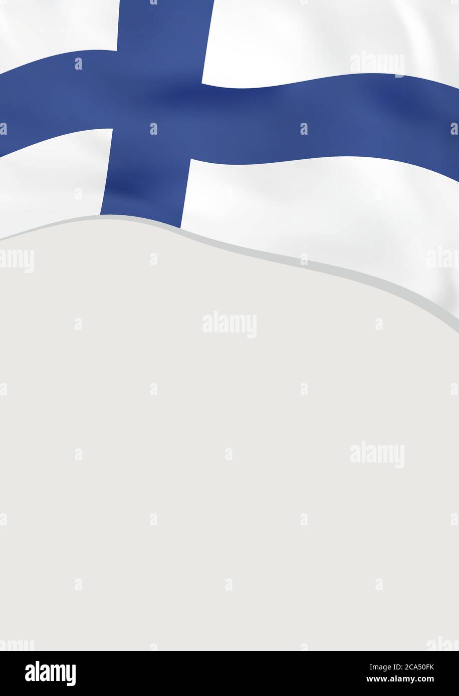 Leaflet design with flag of Finland. Vector template Stock Vector Image ...