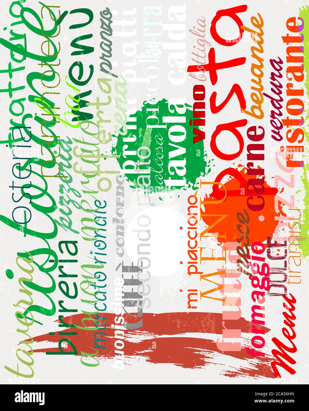 menu card design template for restaurant, free copy space, with strokes ...