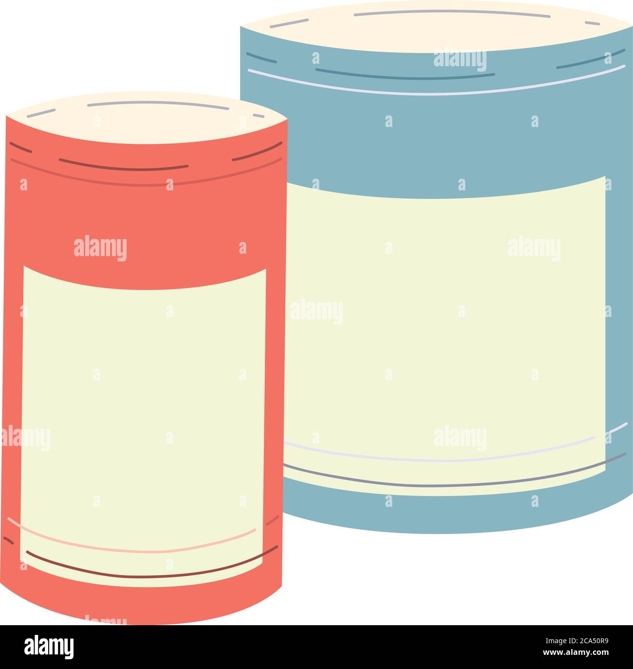 cartoon canned food jars on white background vector illustration design ...