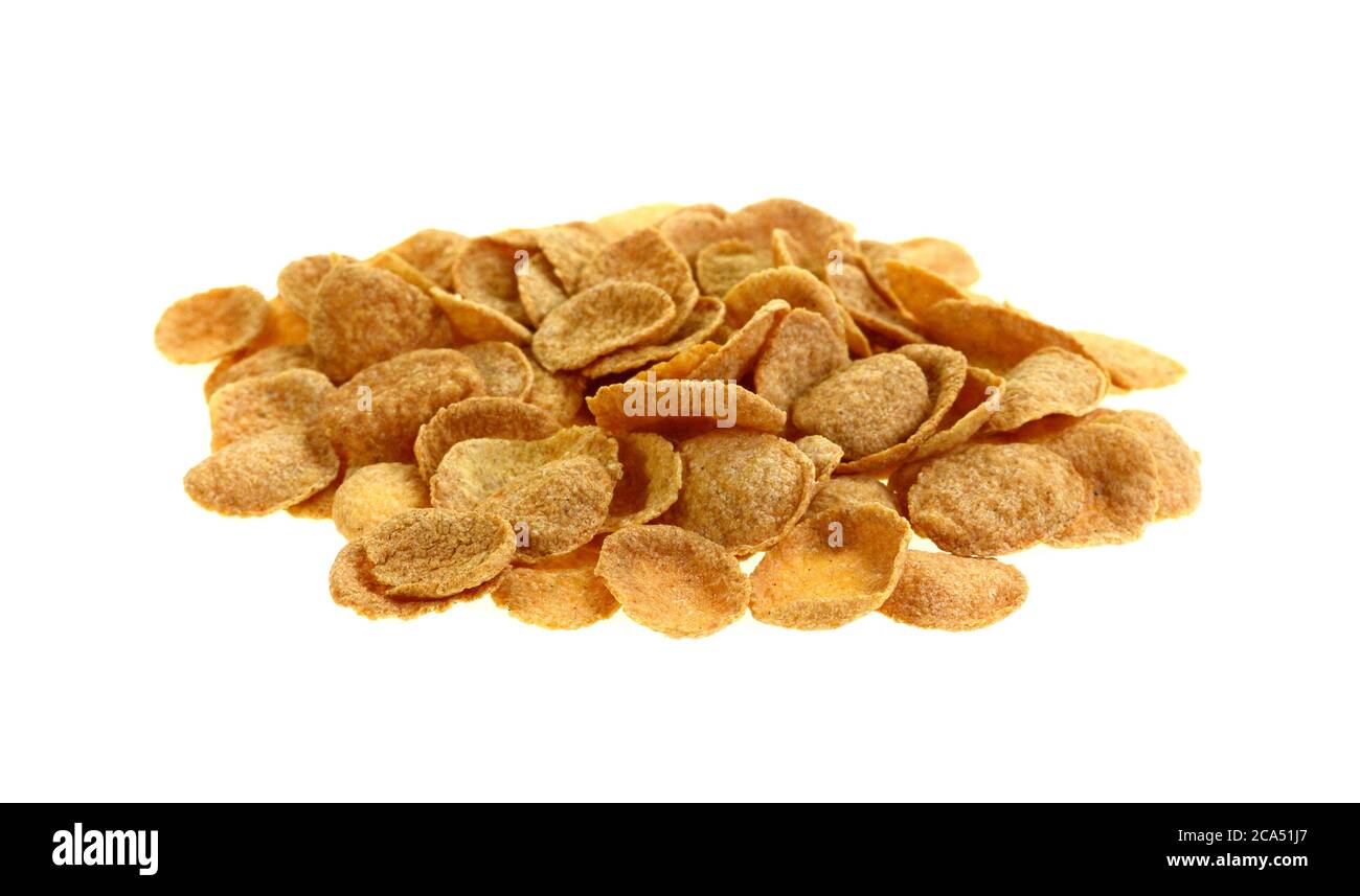 Cornflakes isolated on white background Stock Photo - Alamy