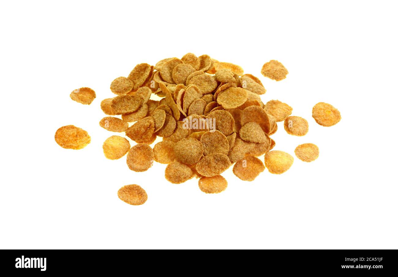 Cornflakes isolated on white background Stock Photo - Alamy