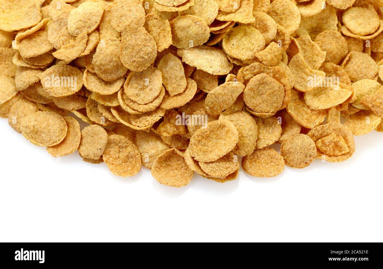 Cornflakes isolated on white background Stock Photo - Alamy