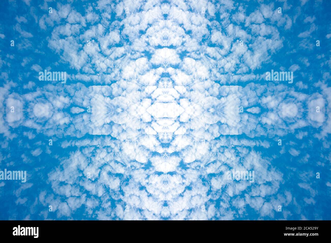 blue sky and fluffy clouds (Cirrocumulus) on nature background texture ...