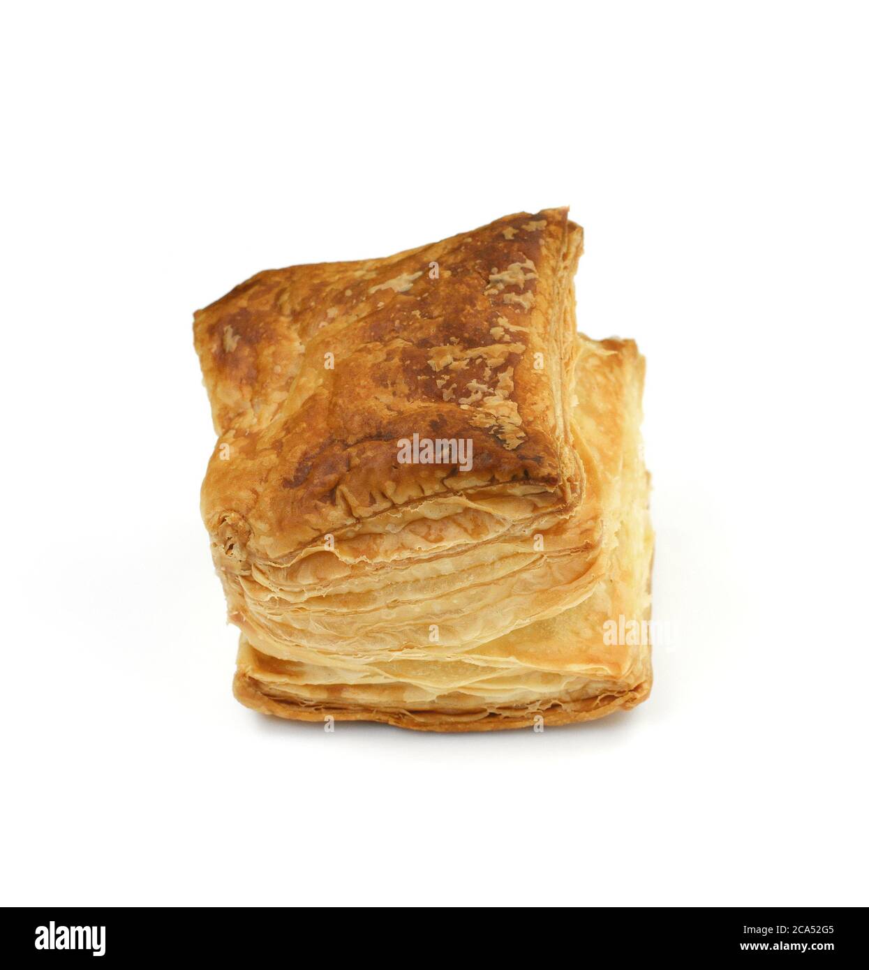 Puff Pastry Isolated on White Background Stock Photo - Alamy