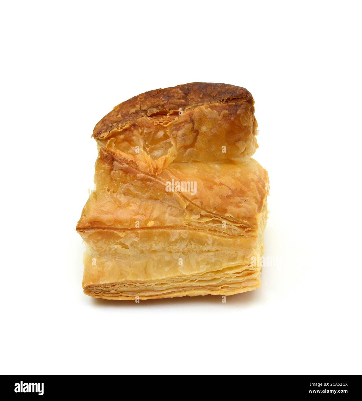 Puff Pastry Isolated on White Background Stock Photo - Alamy