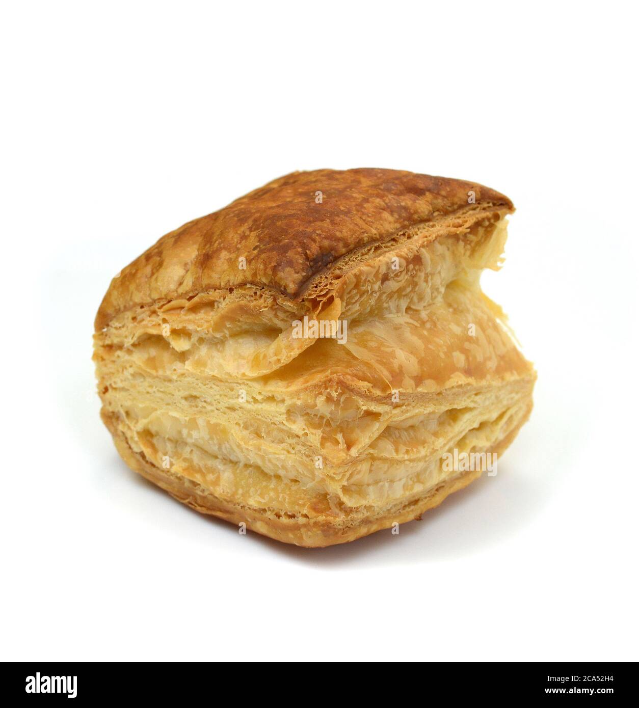 Puff Pastry Isolated on White Background Stock Photo - Alamy