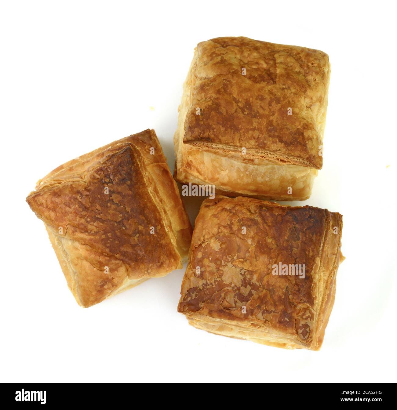 Puff Pastry Isolated on White Background Stock Photo - Alamy