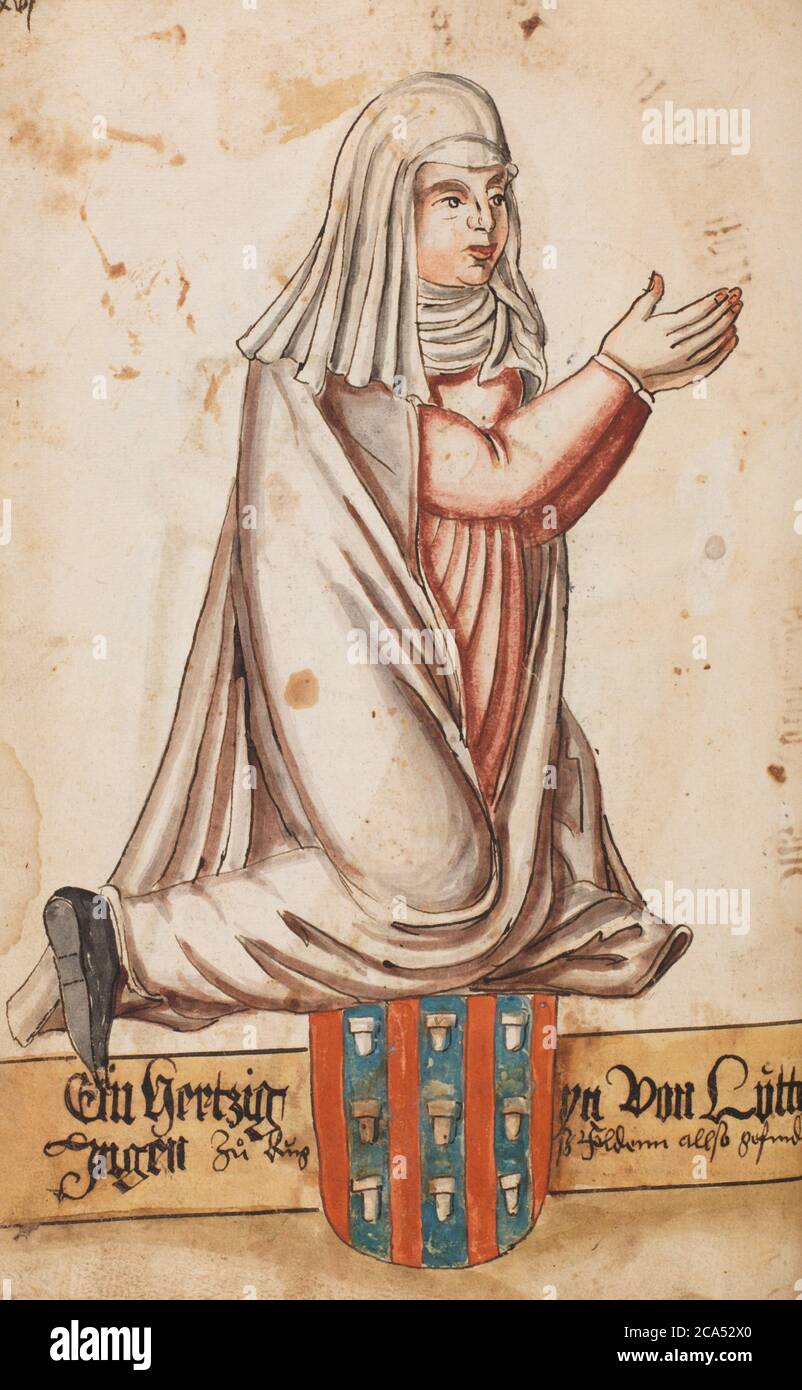 Medieval Praying illustration art Stock Photo - Alamy