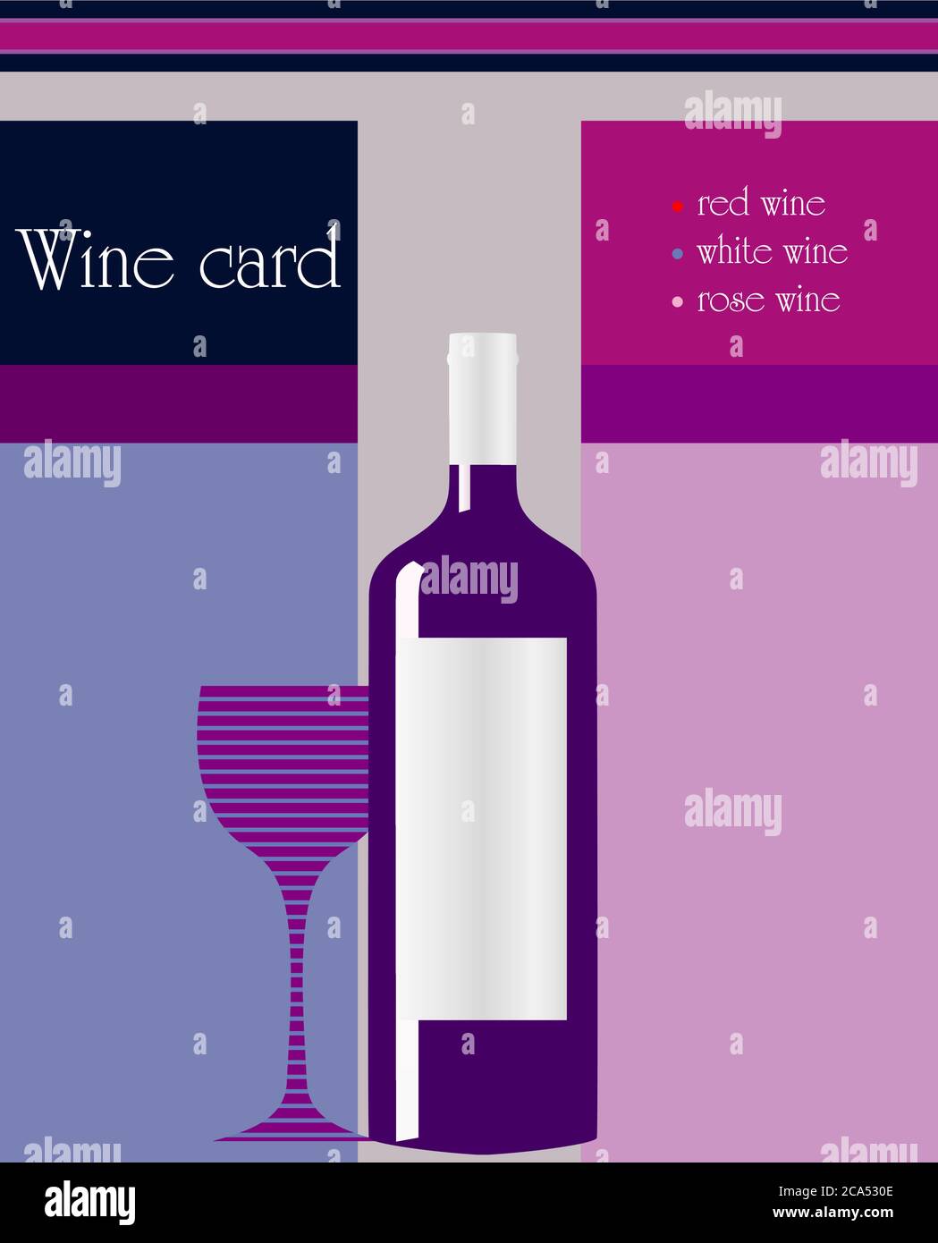 Rose dinner wine Stock Vector Images - Alamy