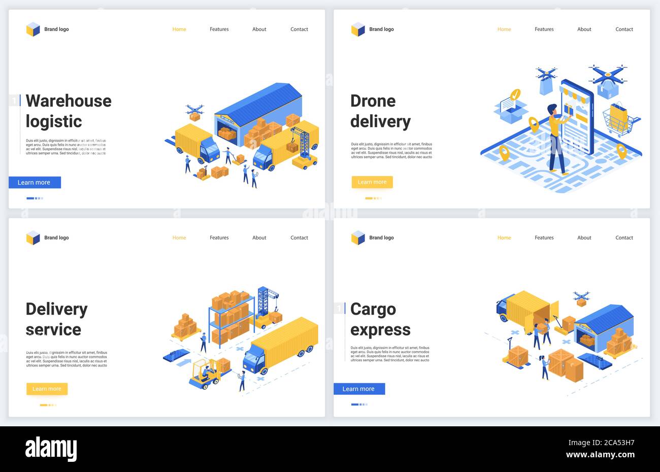 Cargo website Stock Vector Images - Alamy