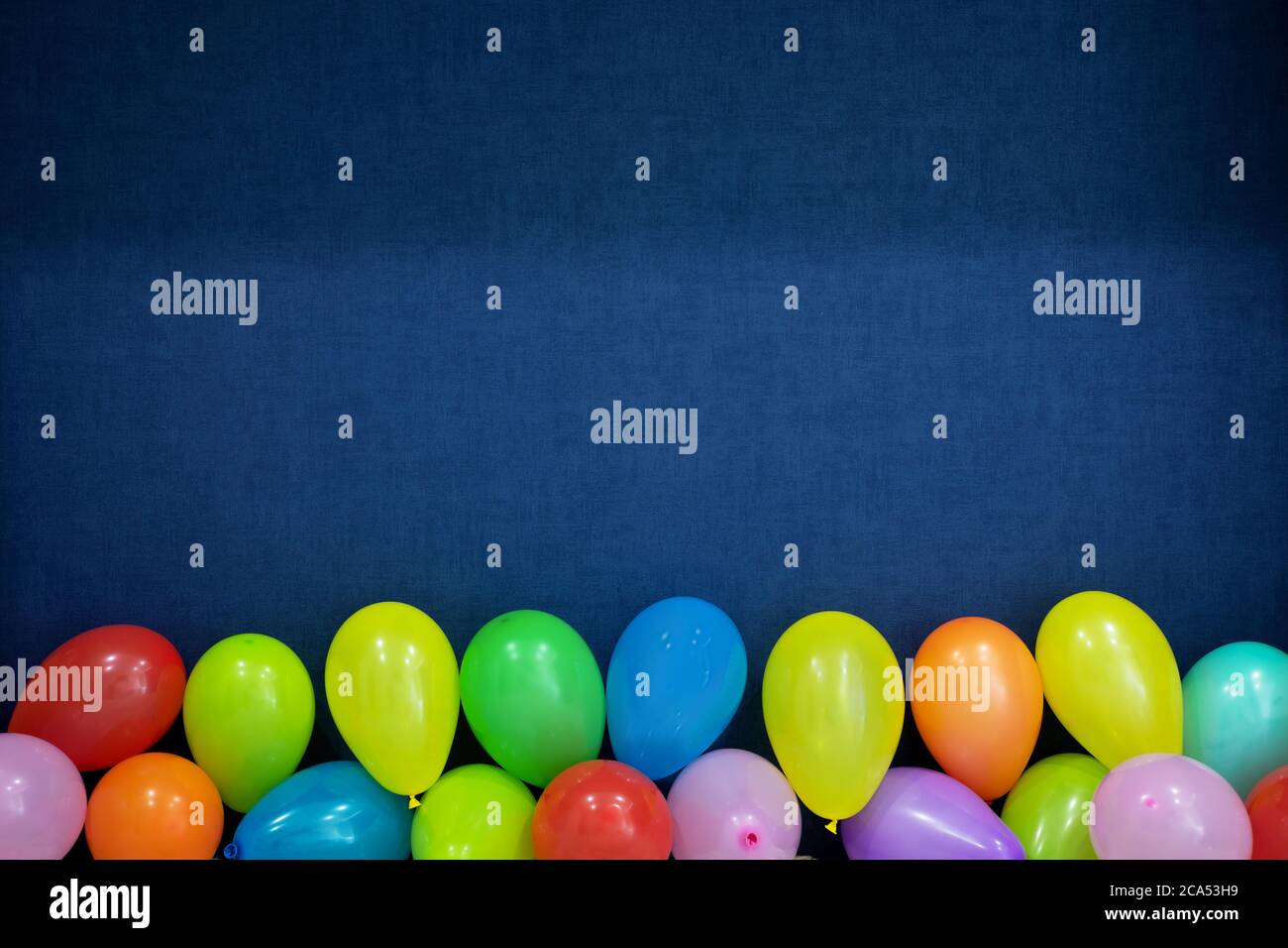 colorful balloons on blue background, minimal idea creative concept ...