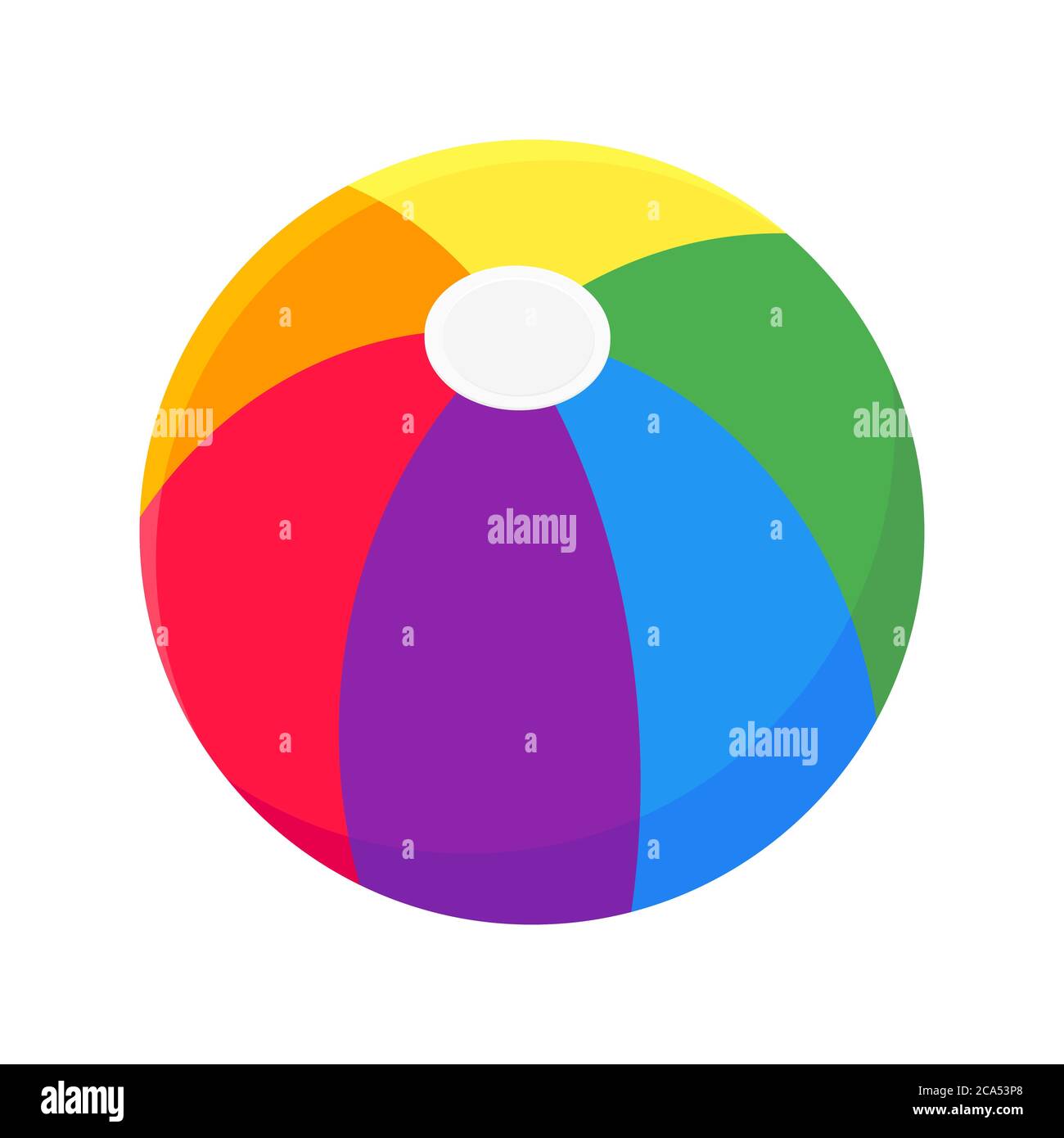 Beach ball flat style design vector illustration icon sign isolated on ...