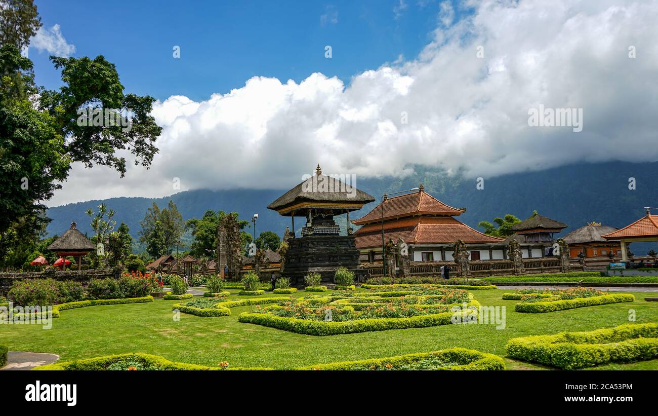 View of Hindu temples by the lake Stock Photo - Alamy