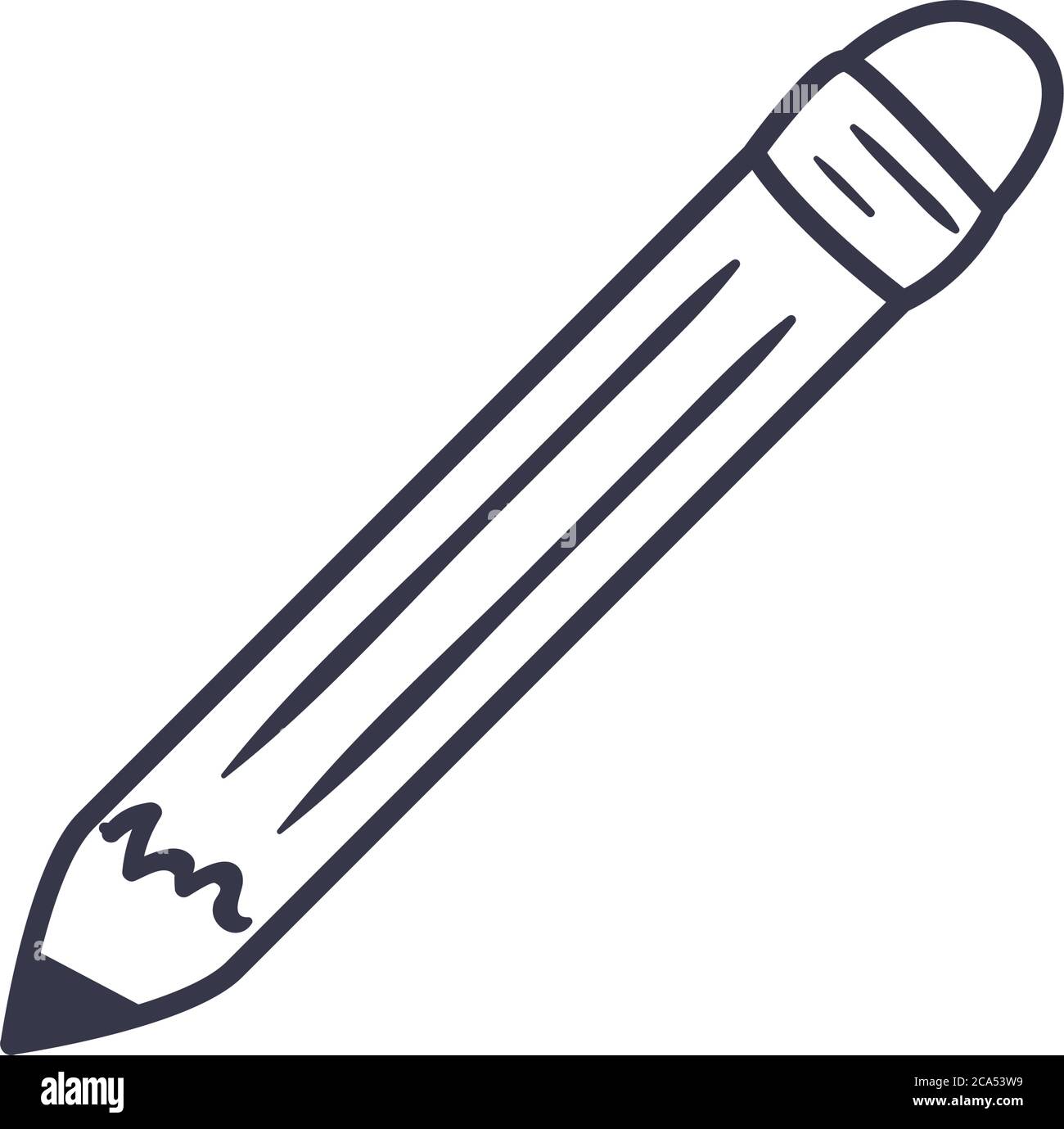 Pencil line style icon design, write office object instrument equipment ...