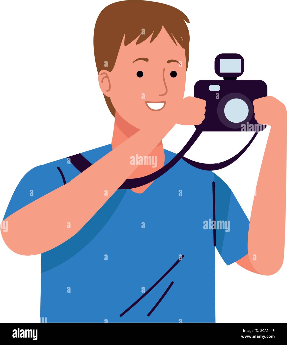 Adult using camera happy Stock Vector Images - Alamy