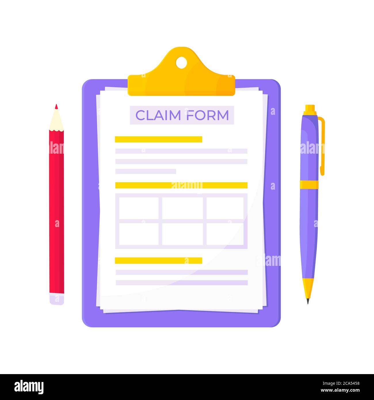 Clipboard with complete checklist flat style design icon sign vector ...