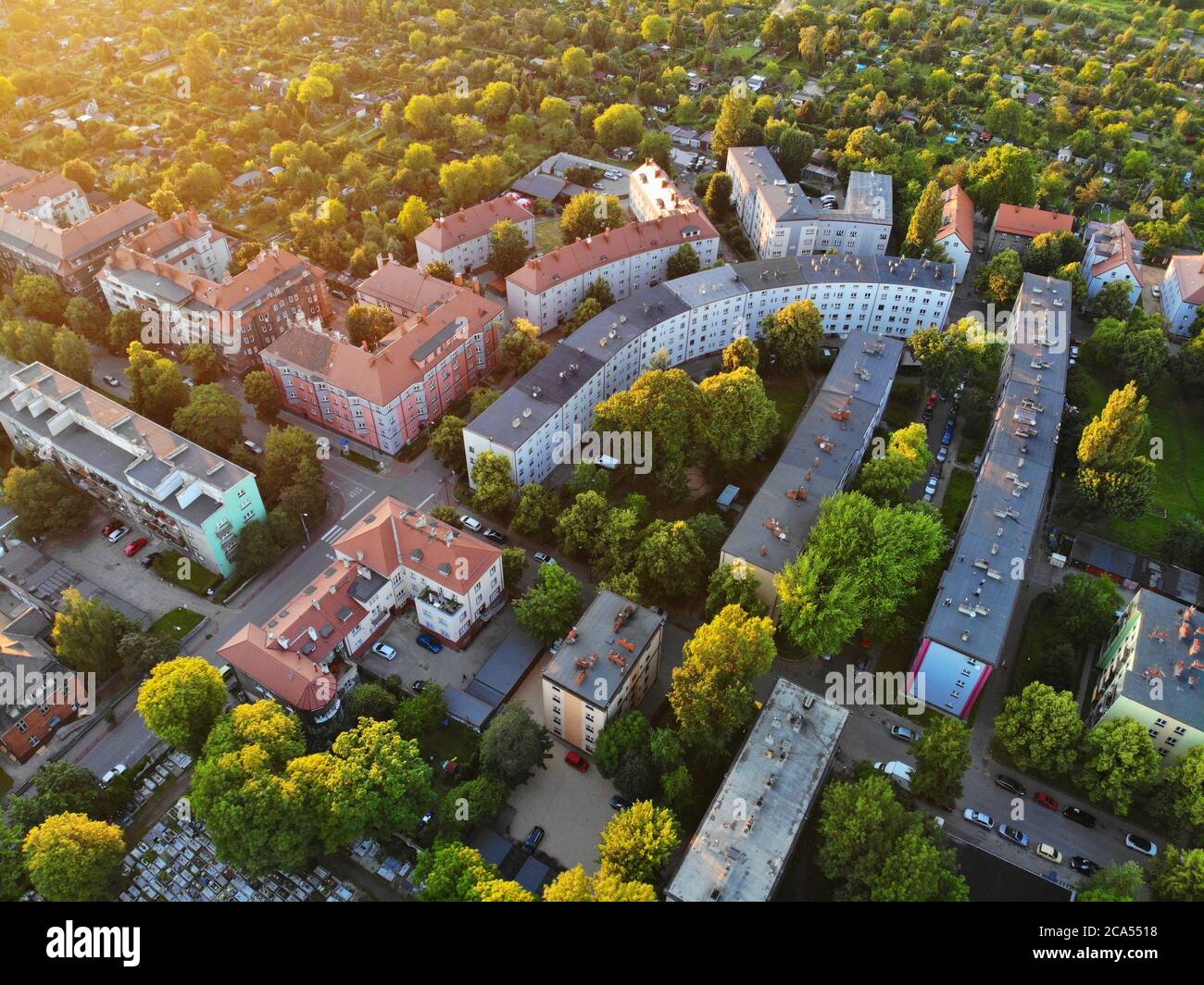 Bytom city aerial view. Upper Silesia region in Poland Stock Photo - Alamy