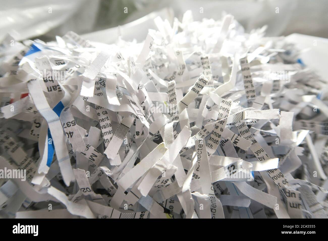 Large bag of shredded paper, USA Stock Photo - Alamy