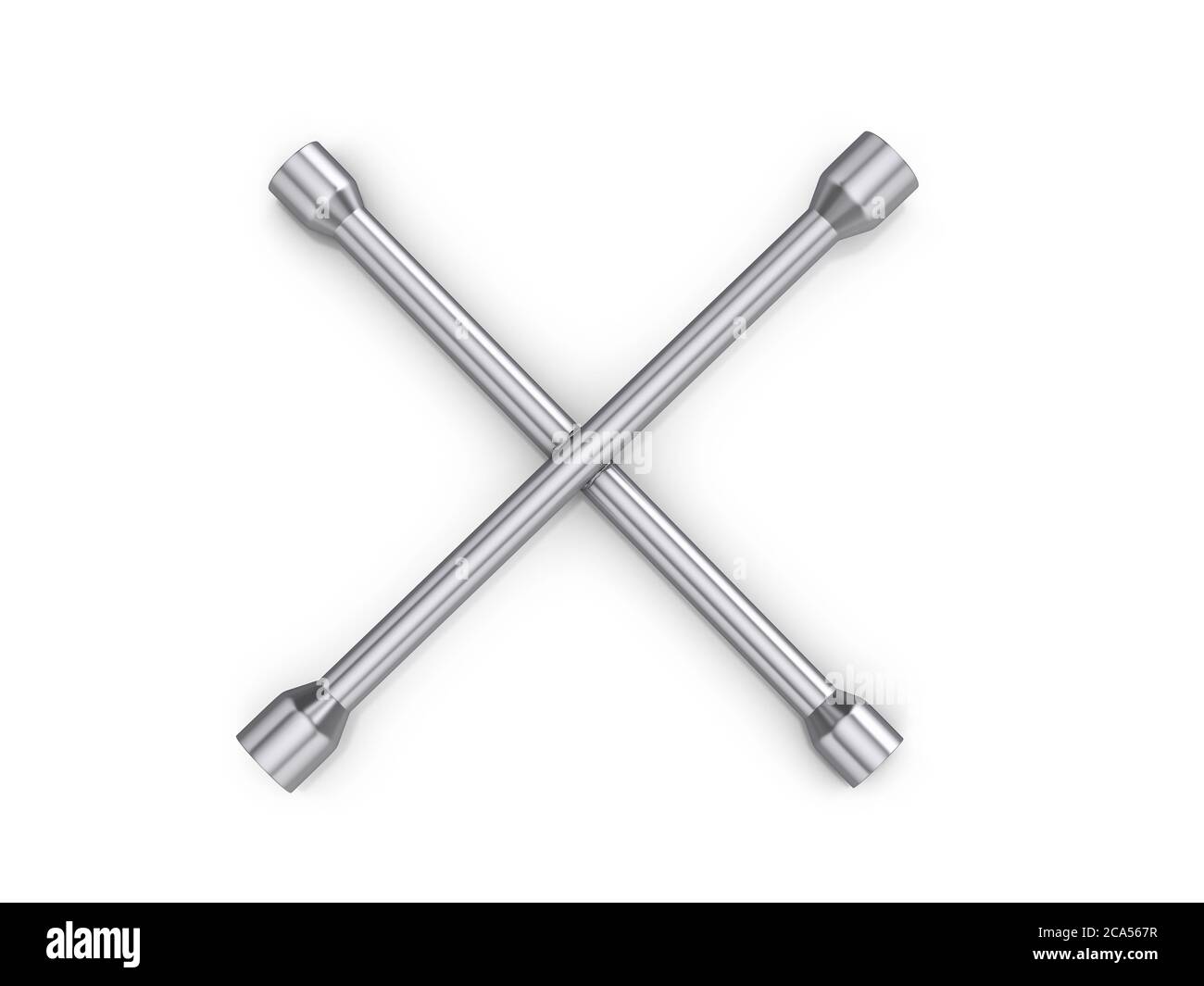 Cross wrench on a white background. 3d illustration Stock Photo - Alamy