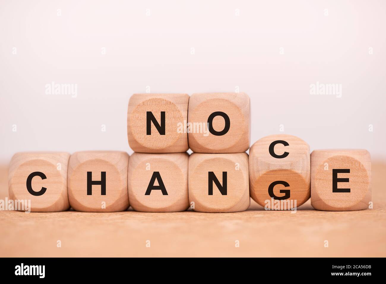 change and chance printed on cubes Stock Photo - Alamy