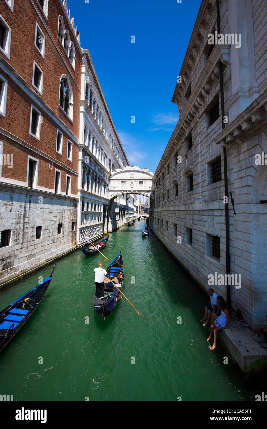 canal river Venice boat canoe summer holiday Stock Photo - Alamy