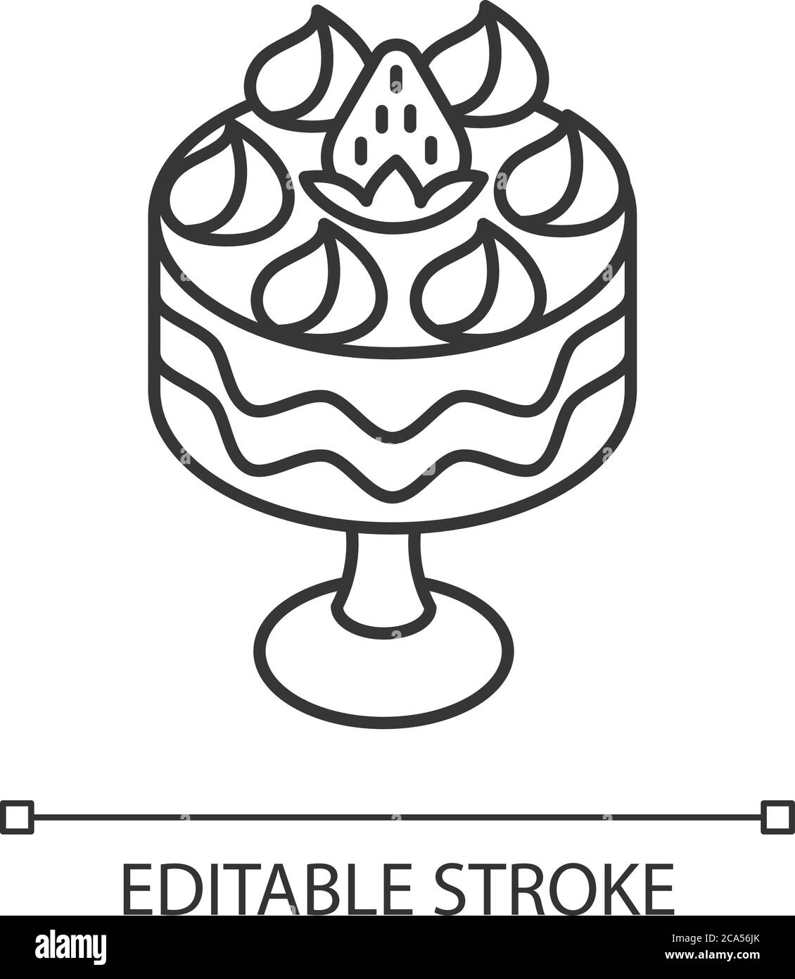 Homemade fruit trifle dessert Stock Vector Images - Alamy