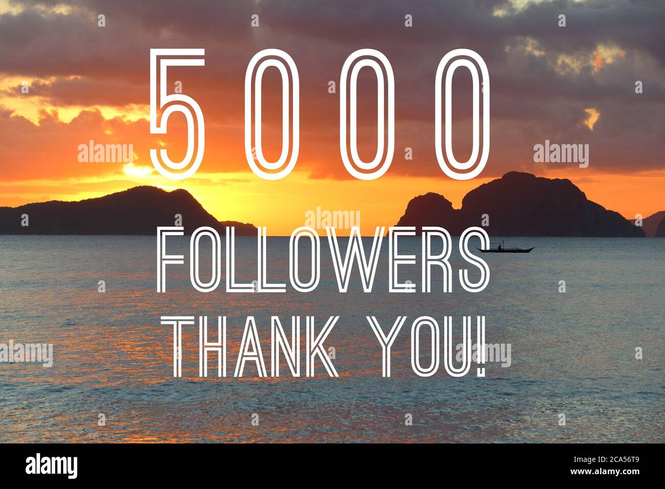 5000 followers thank you sign - social media milestone banner. 5k likes ...