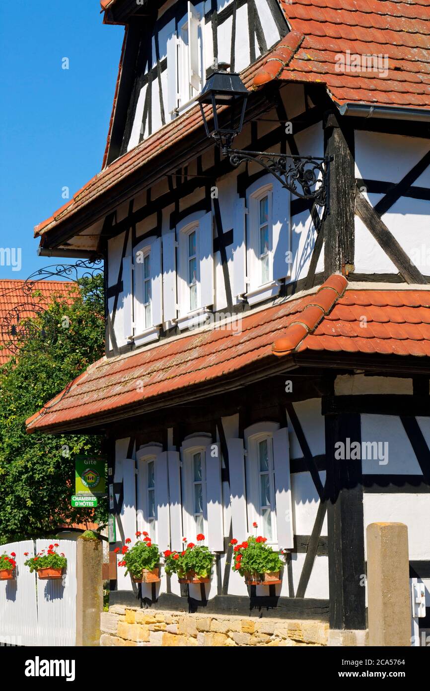 France, Bas Rhin, Hunspach, labelled Les Plus Beaux Villages de France ...