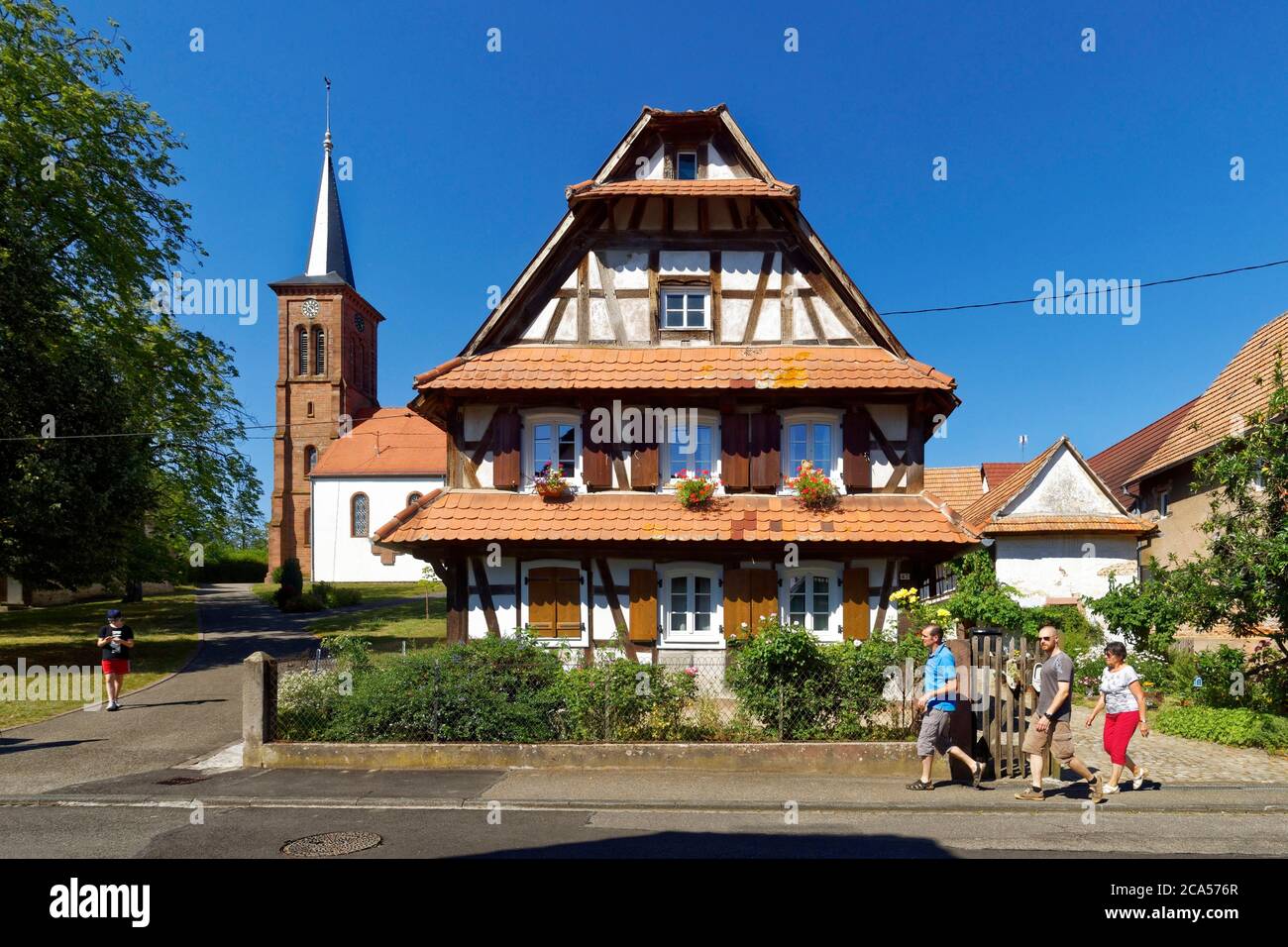 France, Bas Rhin, Hunspach, labelled Les Plus Beaux Villages de France ...