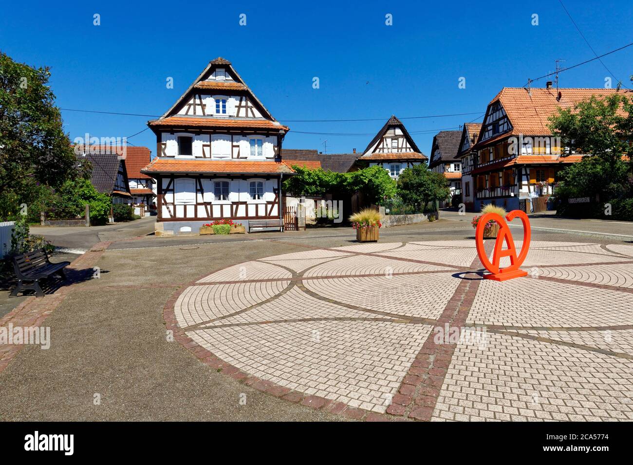 France, Bas Rhin, Hunspach, labelled Les Plus Beaux Villages de France ...