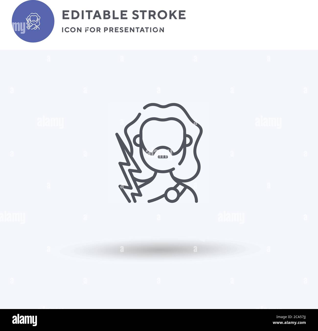 Zeus icon vector, filled flat sign, solid pictogram isolated on white ...
