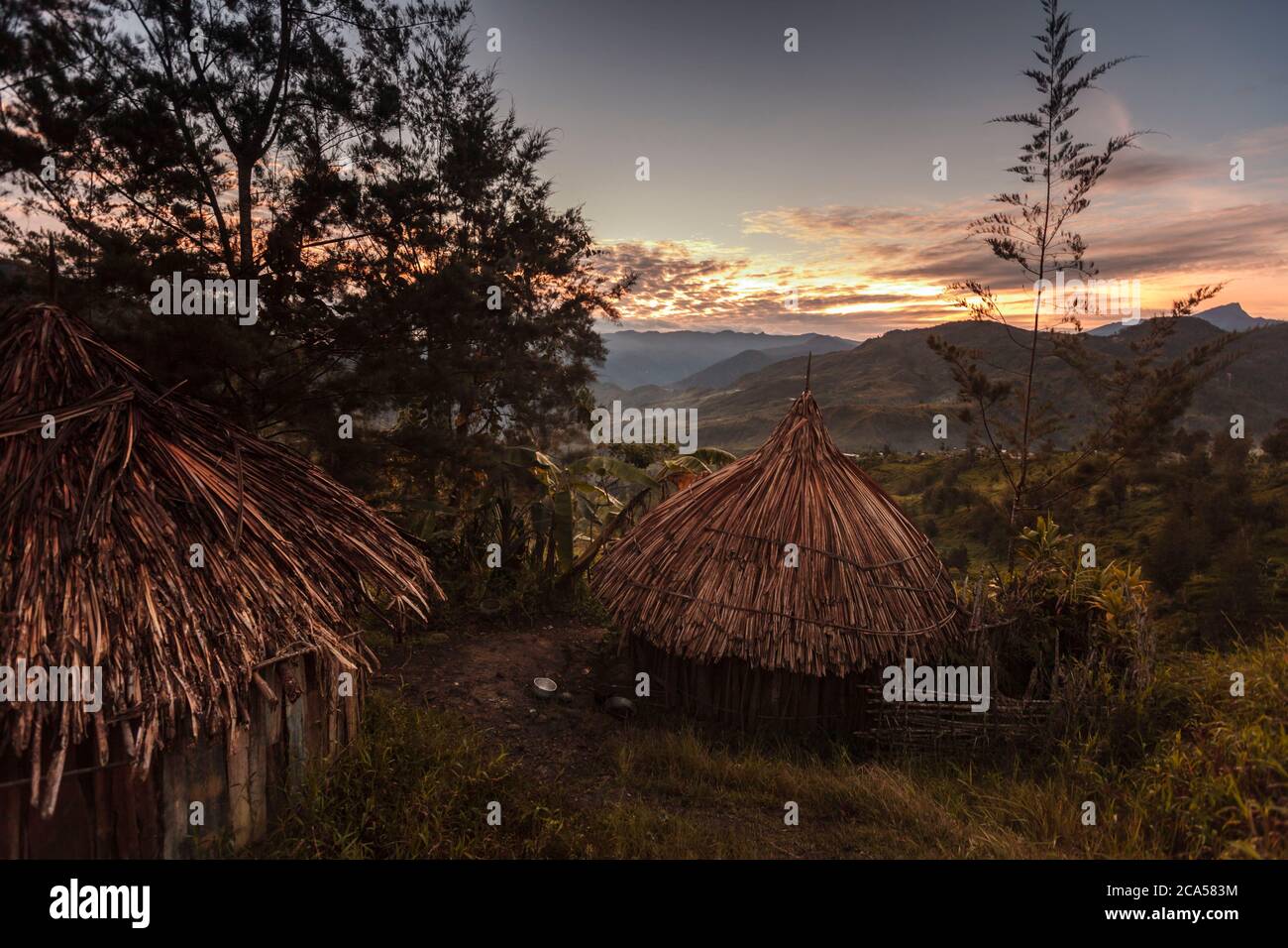 Indonesia, Papua, Baliem valley, near Wamena, Yali people territory ...