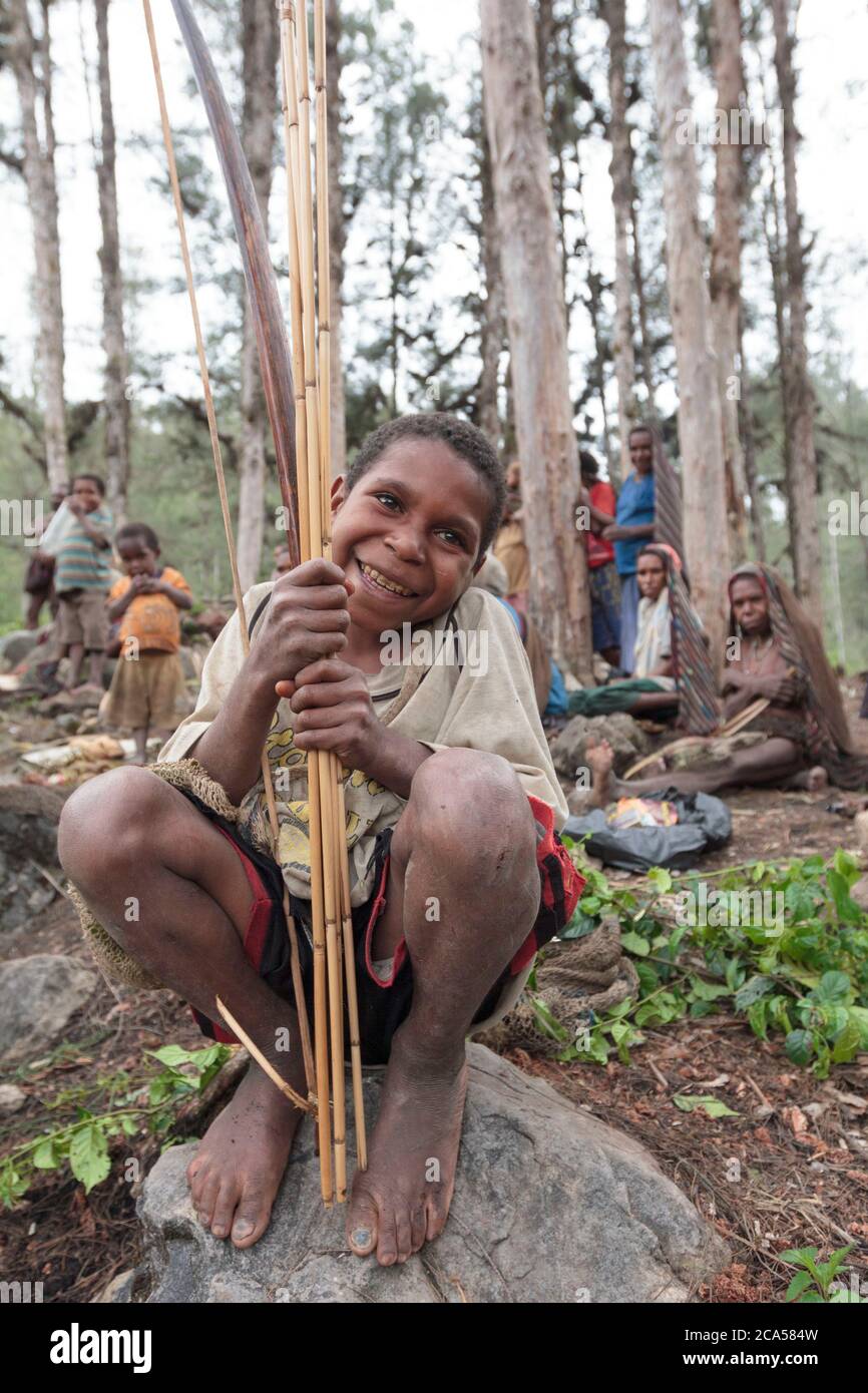 Indonesia, Papua, Baliem valley, near Wamena, Yali people territory ...