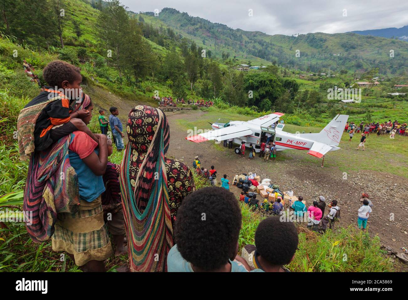 Indonesia, Papua, Baliem valley, near Wamena, Yali people territory ...