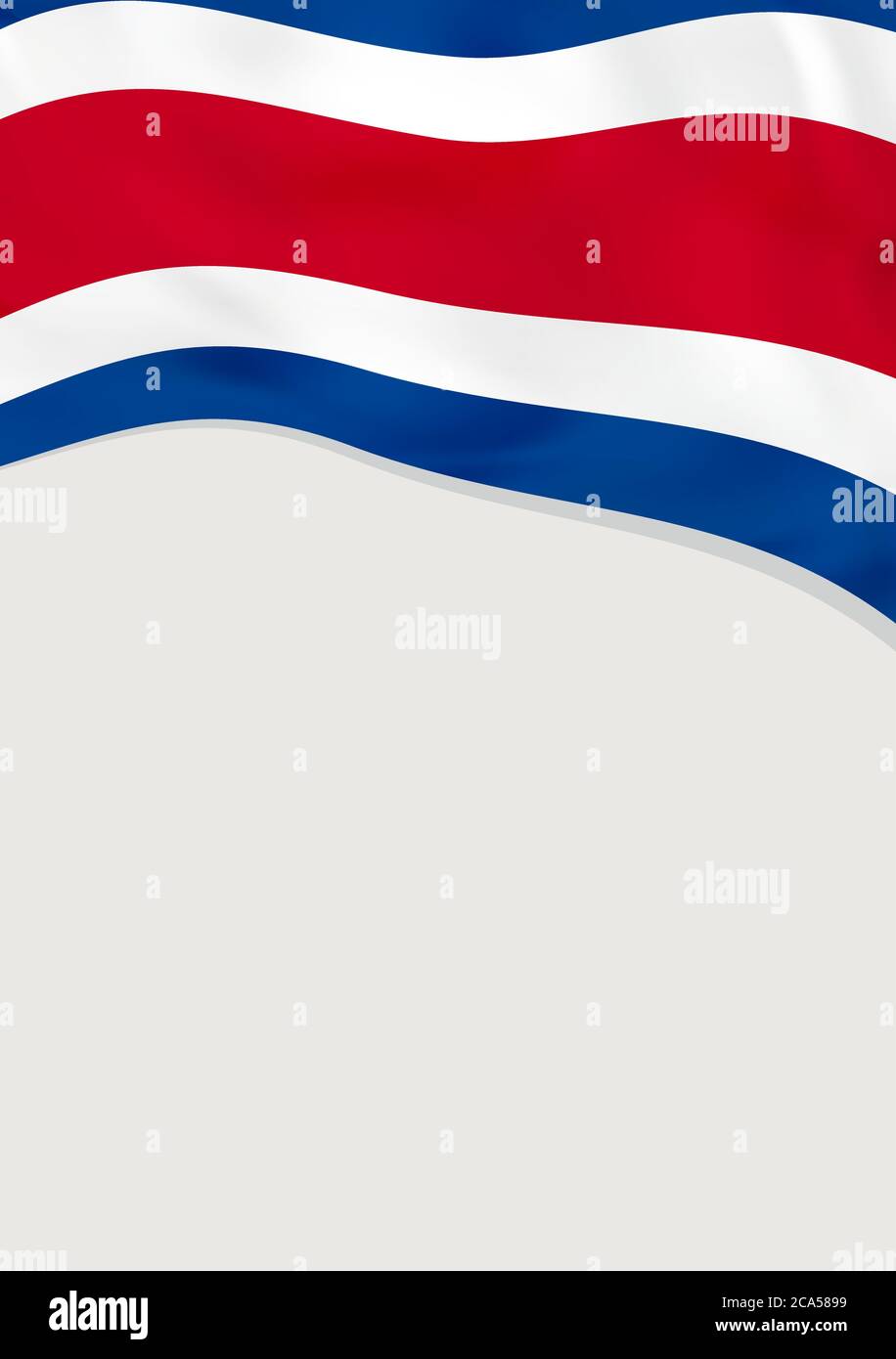 Leaflet design with flag of Costa Rica. Vector template Stock Vector ...