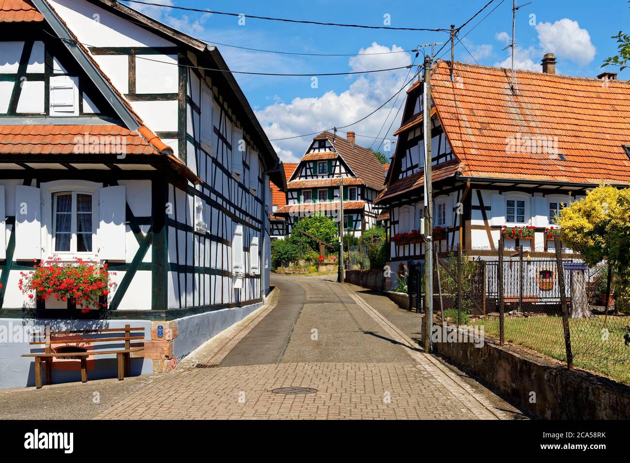 France, Bas Rhin, Hunspach, labelled Les Plus Beaux Villages de France ...